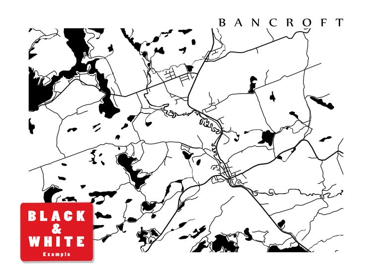 Bancroft Map Print Ontario Art Canada Poster - Etsy UK