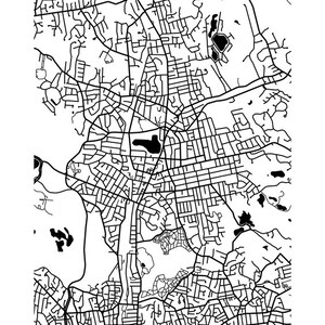 Melrose Map Print - Massachusetts Art Poster - Etsy