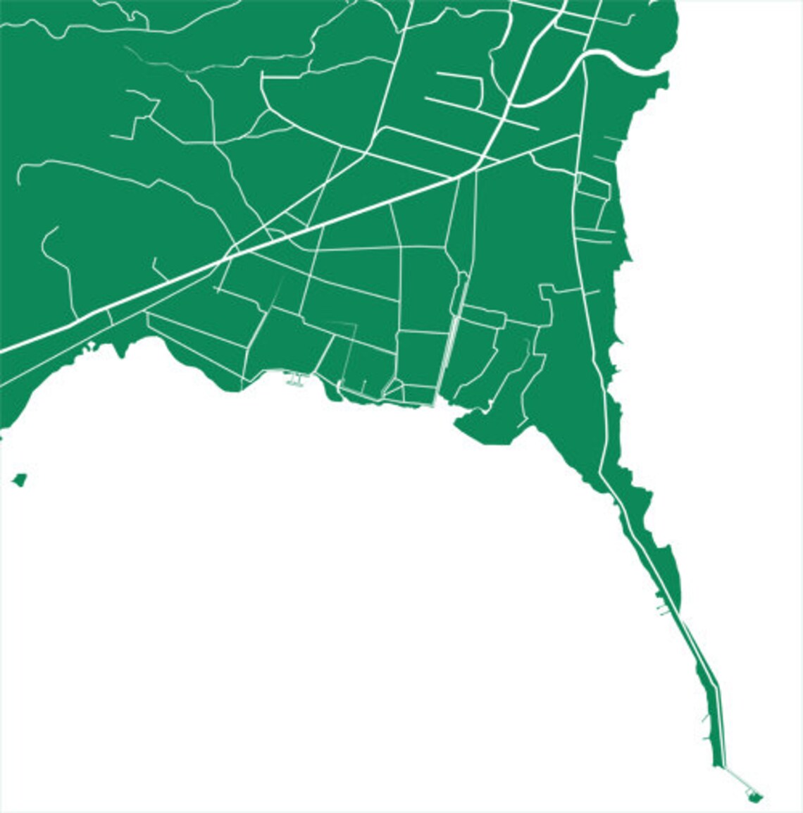 Manjuyod City Map - Philippines Poster Print - Etsy