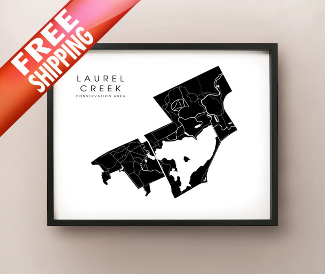 Laurel Creek Conservation Area - Waterloo, Ontario Map Print - Etsy
