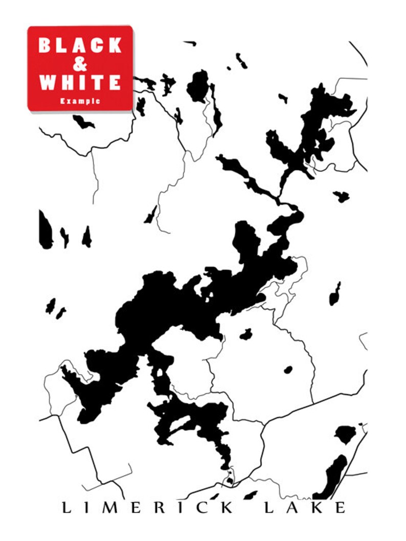 Limerick Lake, ON Map Print - Ontario Art Poster - Etsy