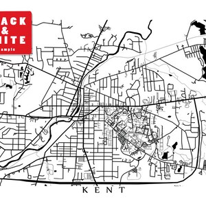 Kent Map - Ohio Poster Print - Etsy