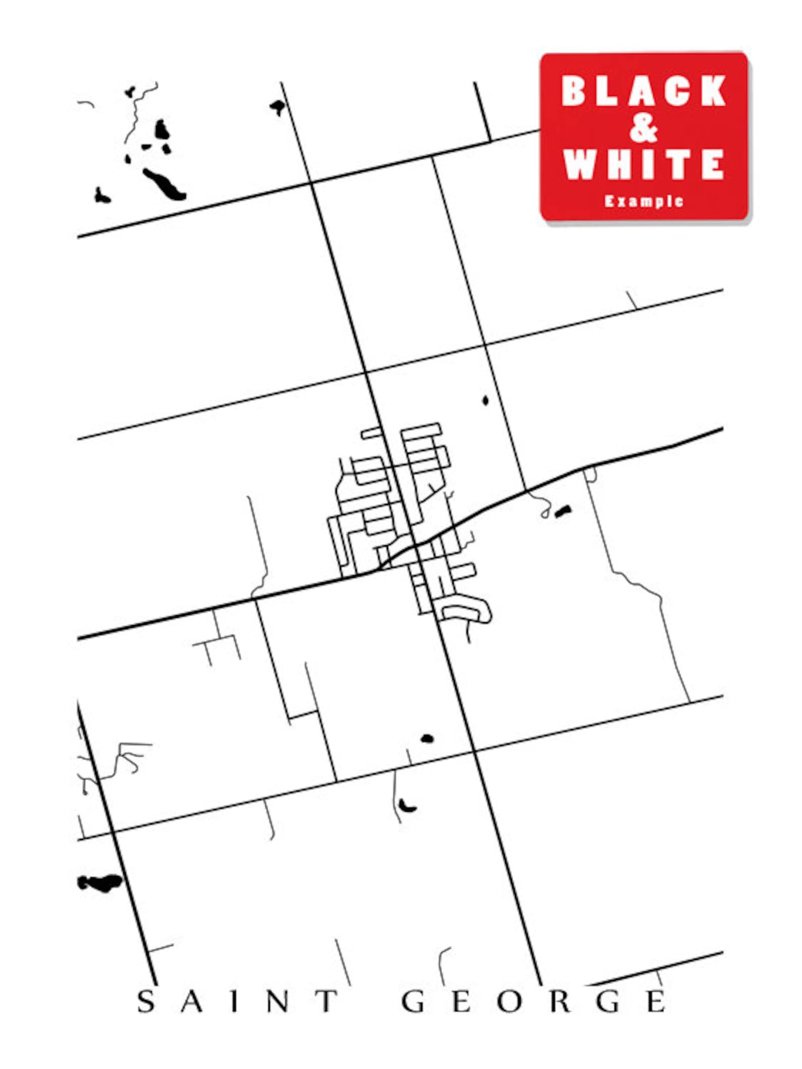 Saint George ON Map Print Ontario Poster Art - Etsy