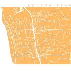 Solana Beach Map - California Poster Print - Etsy