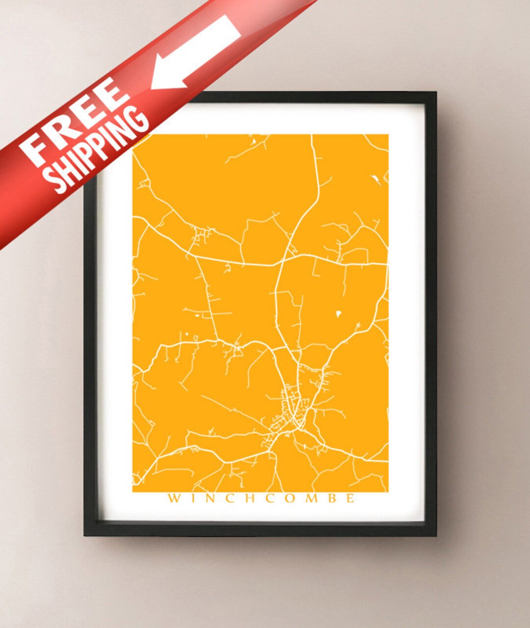 Winchcombe, UK Map Print - Cotswold, England Wall Art - Etsy