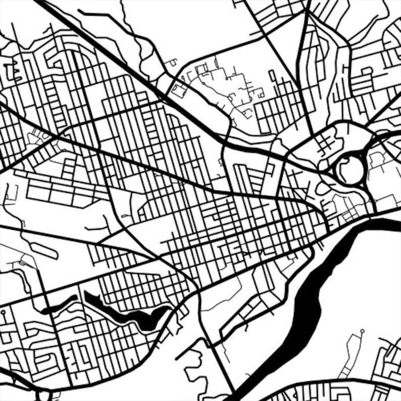 Moncton Map New Brunswick Art Poster - Etsy