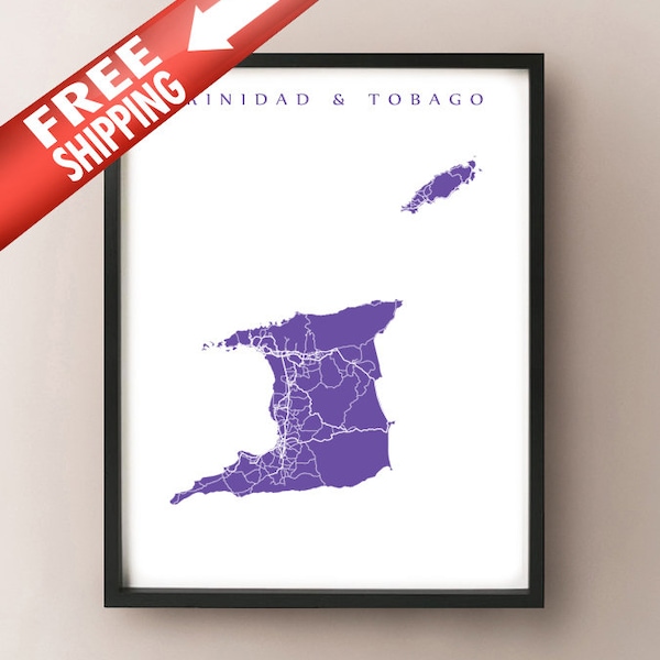 Trinidad Map Poster - Etsy