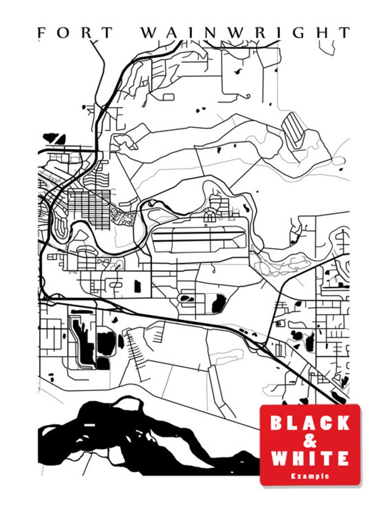 Fort Wainwright Fairbanks Alaska Map - Etsy