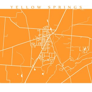 Yellow Springs Map - Ohio Poster Print - Etsy