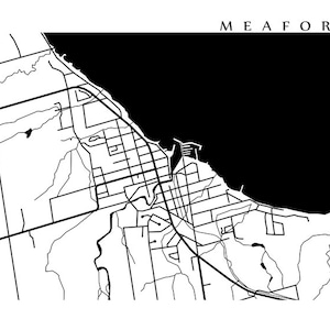 Meaford Map Print - Ontario Art - Canada Poster - Etsy