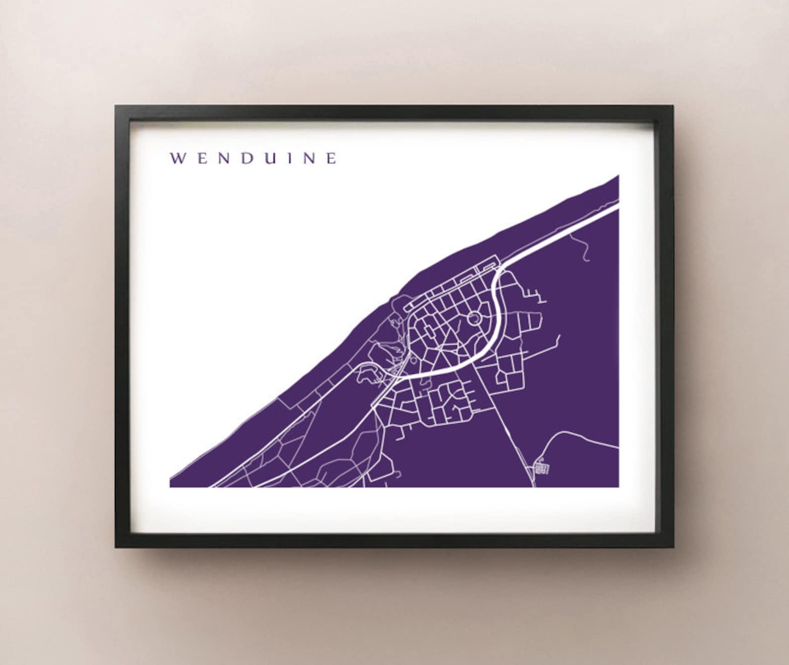 Wenduine Map Print Belgium Poster | Etsy