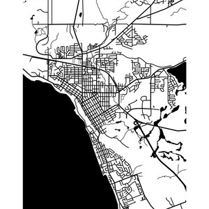 North Bay Map Print - Ontario Art Poster - Etsy