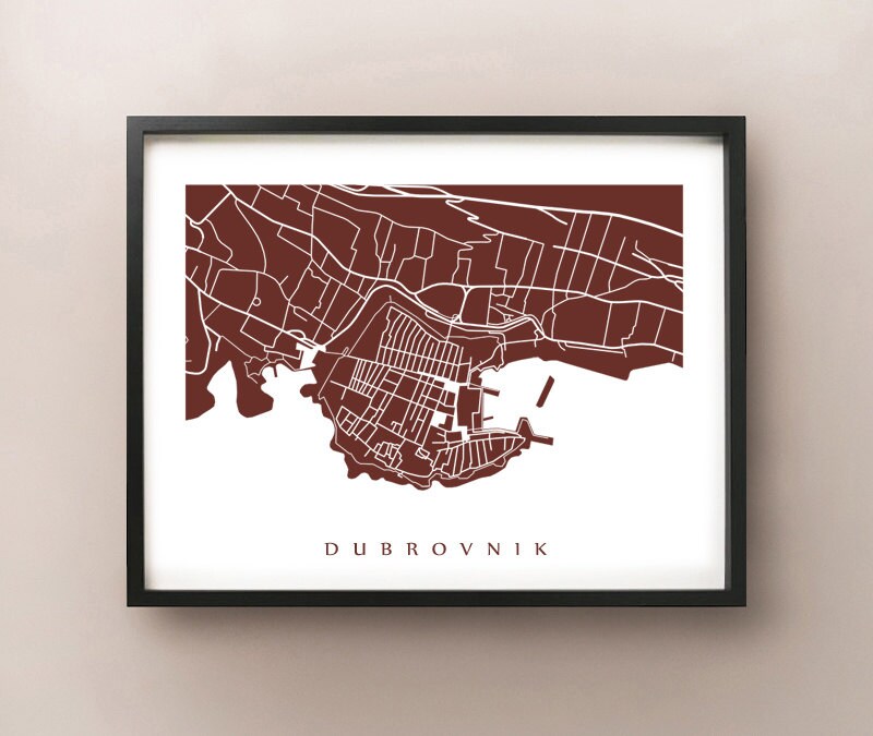 Dubrovnik Map Print | Etsy