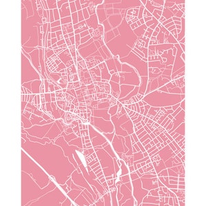 Oxford Map Print - UK Wall Art - England Poster - Etsy