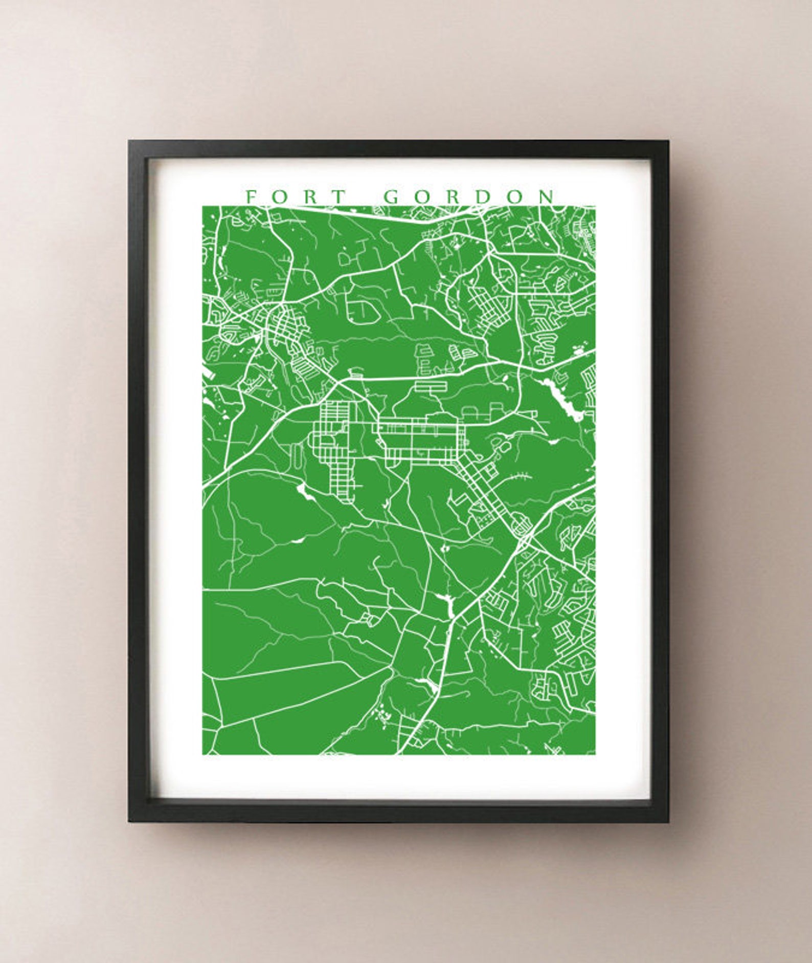 Fort Gordon Map Print Georgia Poster - Etsy