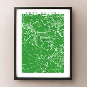 Fort Gordon Map Print - Georgia Poster - Etsy
