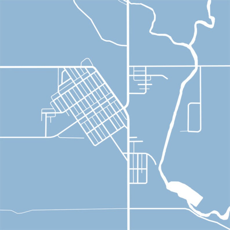 Radville, SK Map Print - Saskatchewan Poster - Etsy