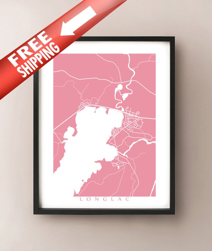 Longlac Northern Ontario Map Print | Etsy