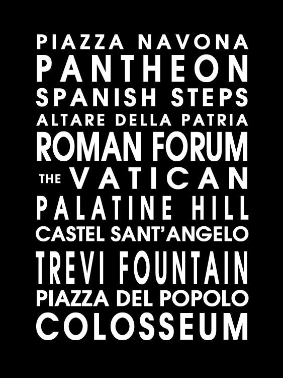 Rome Bus Roll - Italy Poster - Etsy
