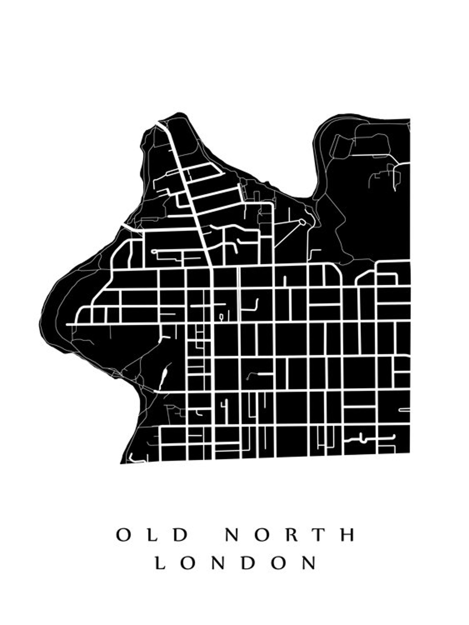 Old North - London, ON Neighbourhood Map - Etsy