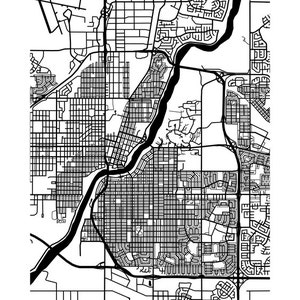 Saskatoon Map Print - Saskatchewan Poster - Etsy
