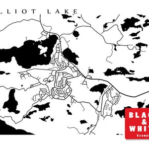 Elliot Lake Map Print - Ontario Poster Art - Etsy