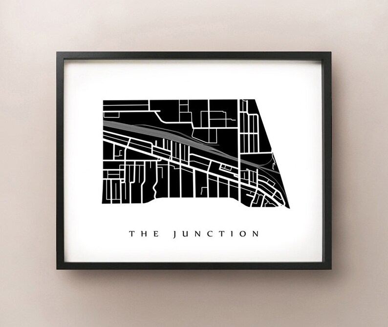 The Junction Map - Toronto Neighbourhood Art Print - Etsy