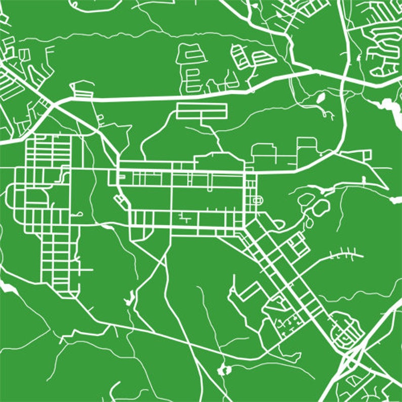 Fort Gordon Map Print Georgia Poster - Etsy