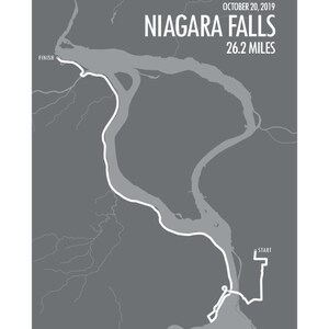 2019 Niagara Falls International Marathon Route Map Print - Etsy