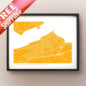 Campbellton Map - New Brunswick Art Poster - Etsy