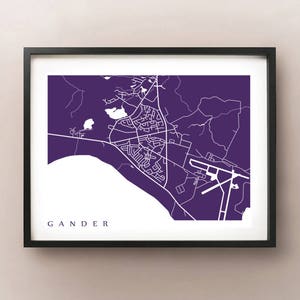 Gander Map - Newfoundland Poster - Etsy