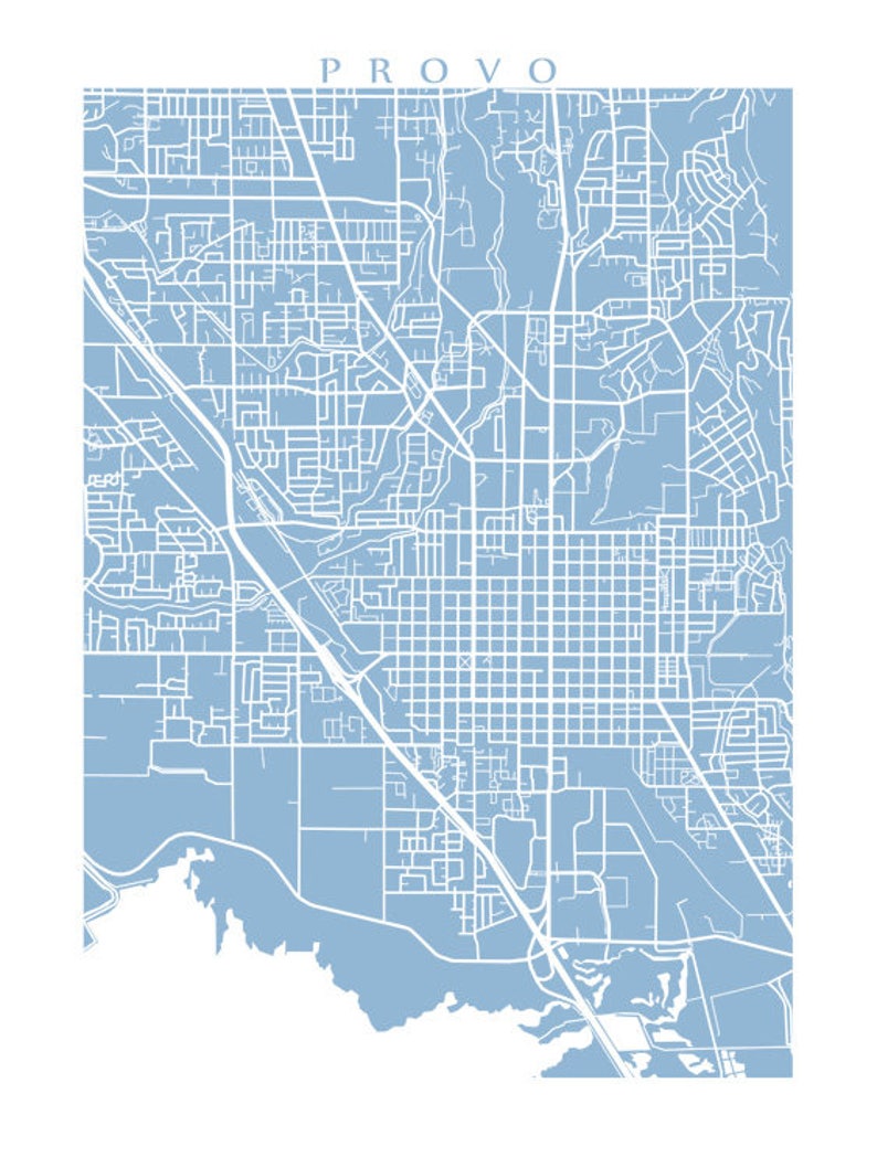 Provo, Utah Map Print - Etsy
