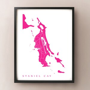 Staniel Cay, Bahamas Map Print - Etsy