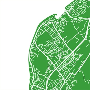 Paraparaumu, New Zealand Map - Raumati Beach & Kapiti Island, NZ Art ...
