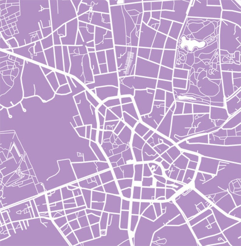 Bochum Map Germany Poster Print Bochum Karte | Etsy