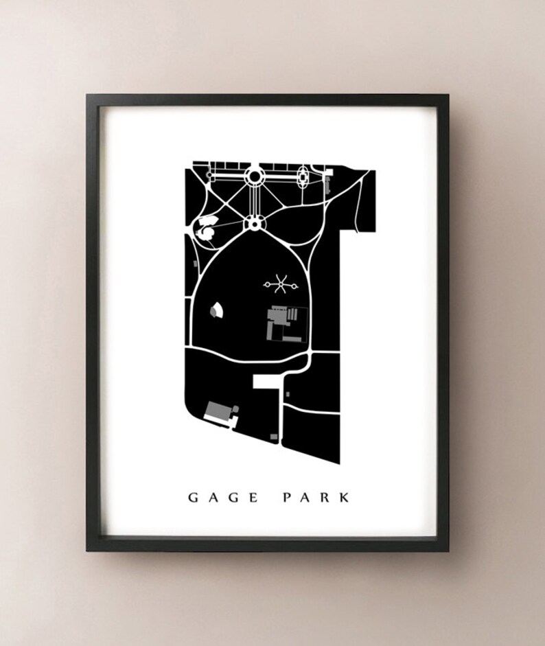Gage Park Map Hamilton Neighbourhood Park Art Print - Etsy