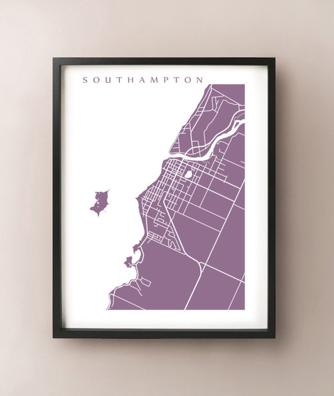 Southampton Map Print - Ontario Poster Art - Etsy