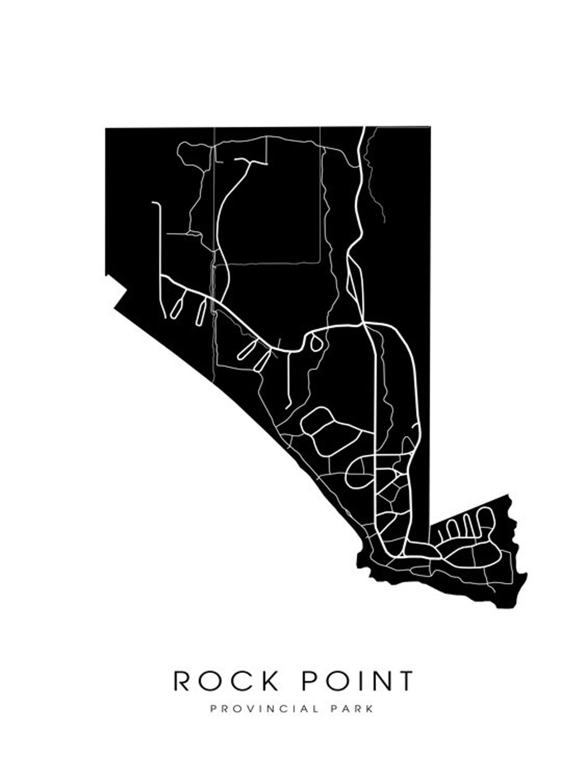 Rock Point Provincial Park Ontario Map Print | Etsy