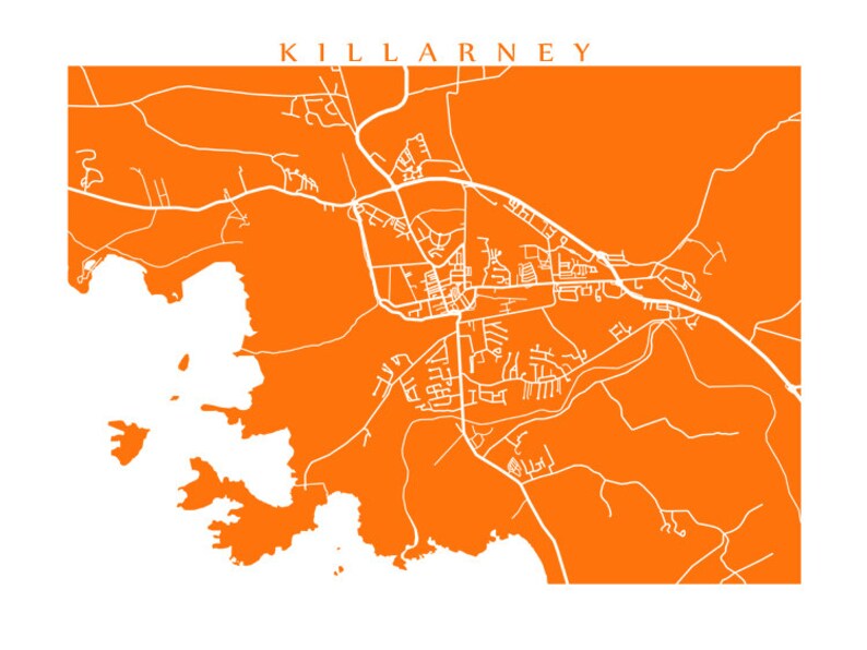 Killarney Map Art Print - Etsy Canada