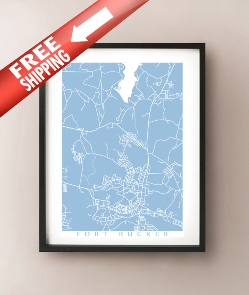 Fort Rucker Map Print Alabama Poster - Etsy