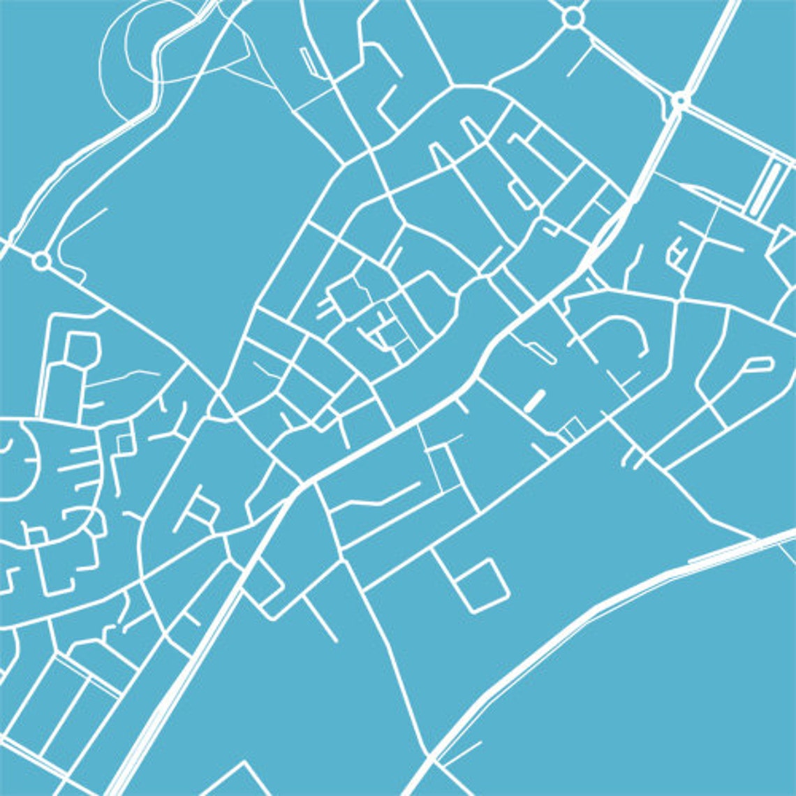 Zundert Map Print - Netherlands Poster - Etsy