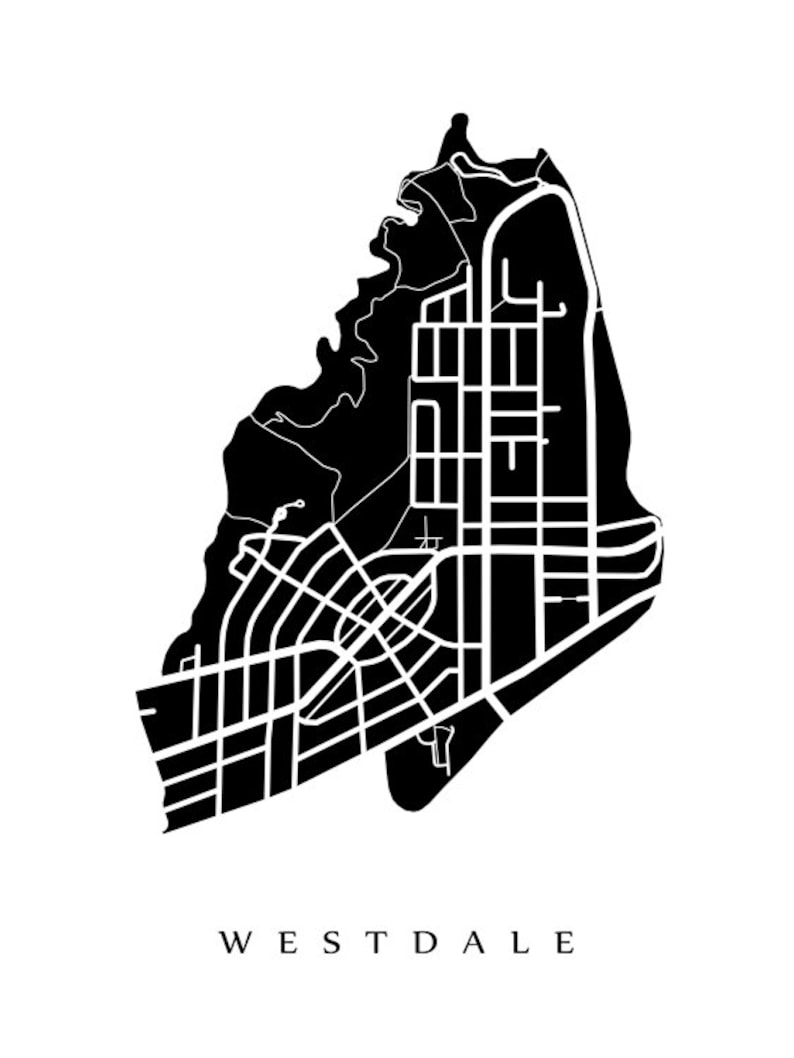 Westdale Map - Hamilton Neighbourhood Art Print - Etsy