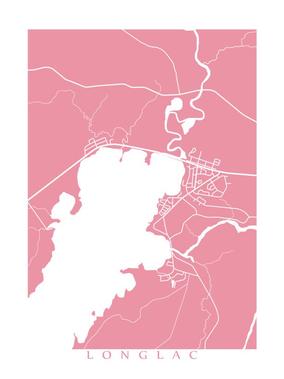 Longlac Northern Ontario Map Print | Etsy