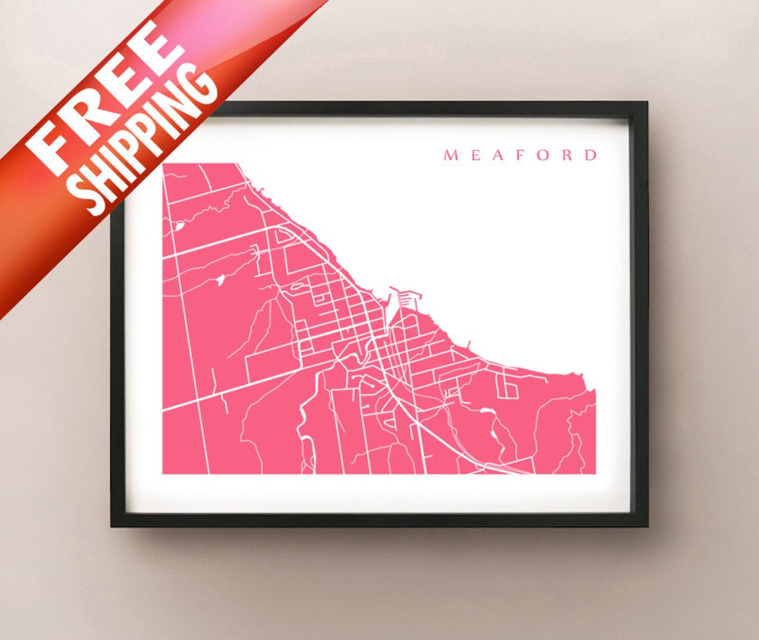 Meaford Map Print - Ontario Art - Canada Poster - Etsy