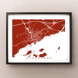 Gananoque, ON Map - Ontario Poster Art - Etsy