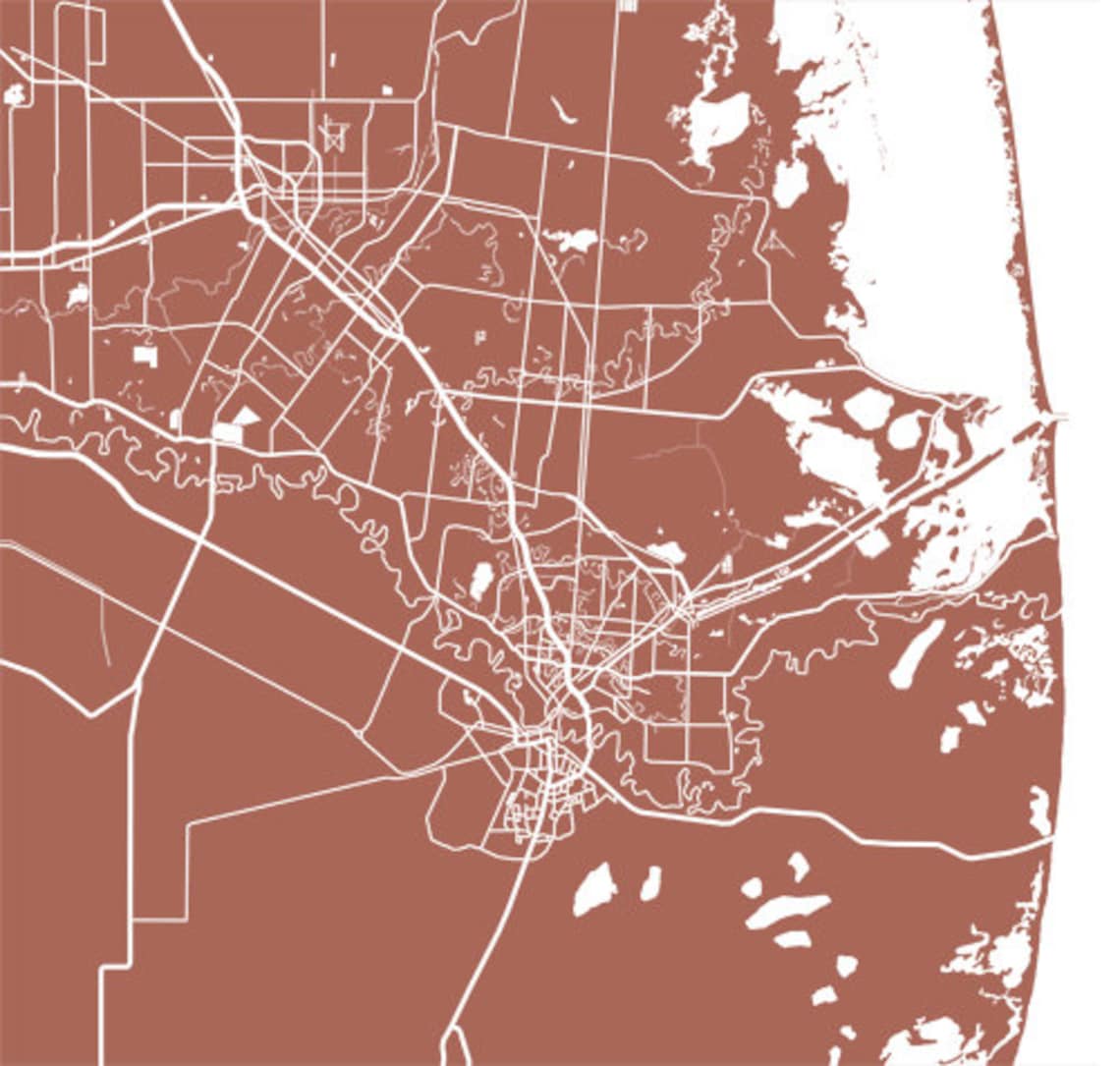 Rio Grande Valley Area Map Print Texas Poster - Etsy