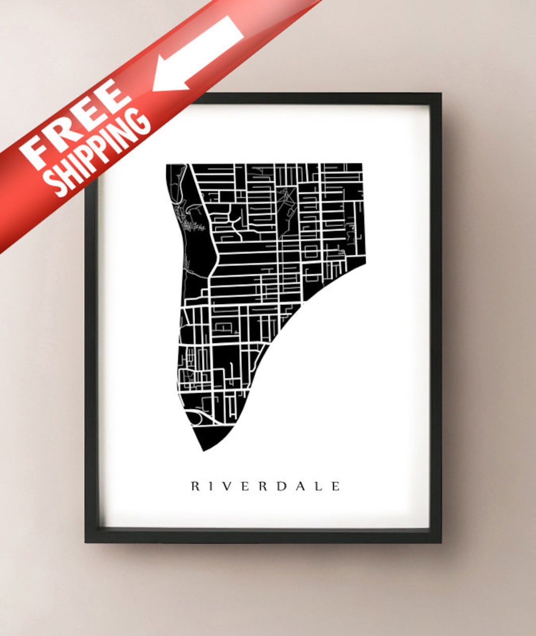 Riverdale Map - Toronto Neighbourhood Art Print - Etsy