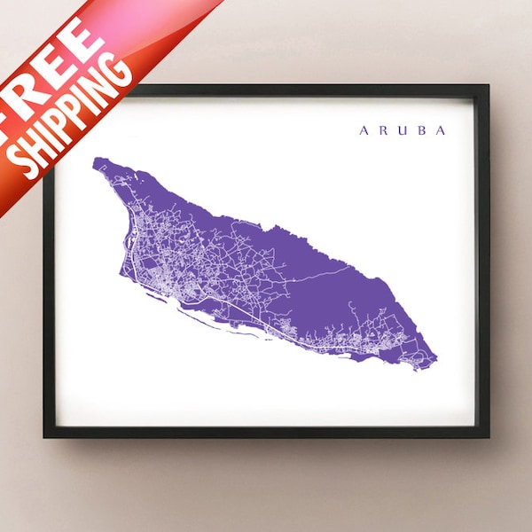 Aruba Map - Etsy