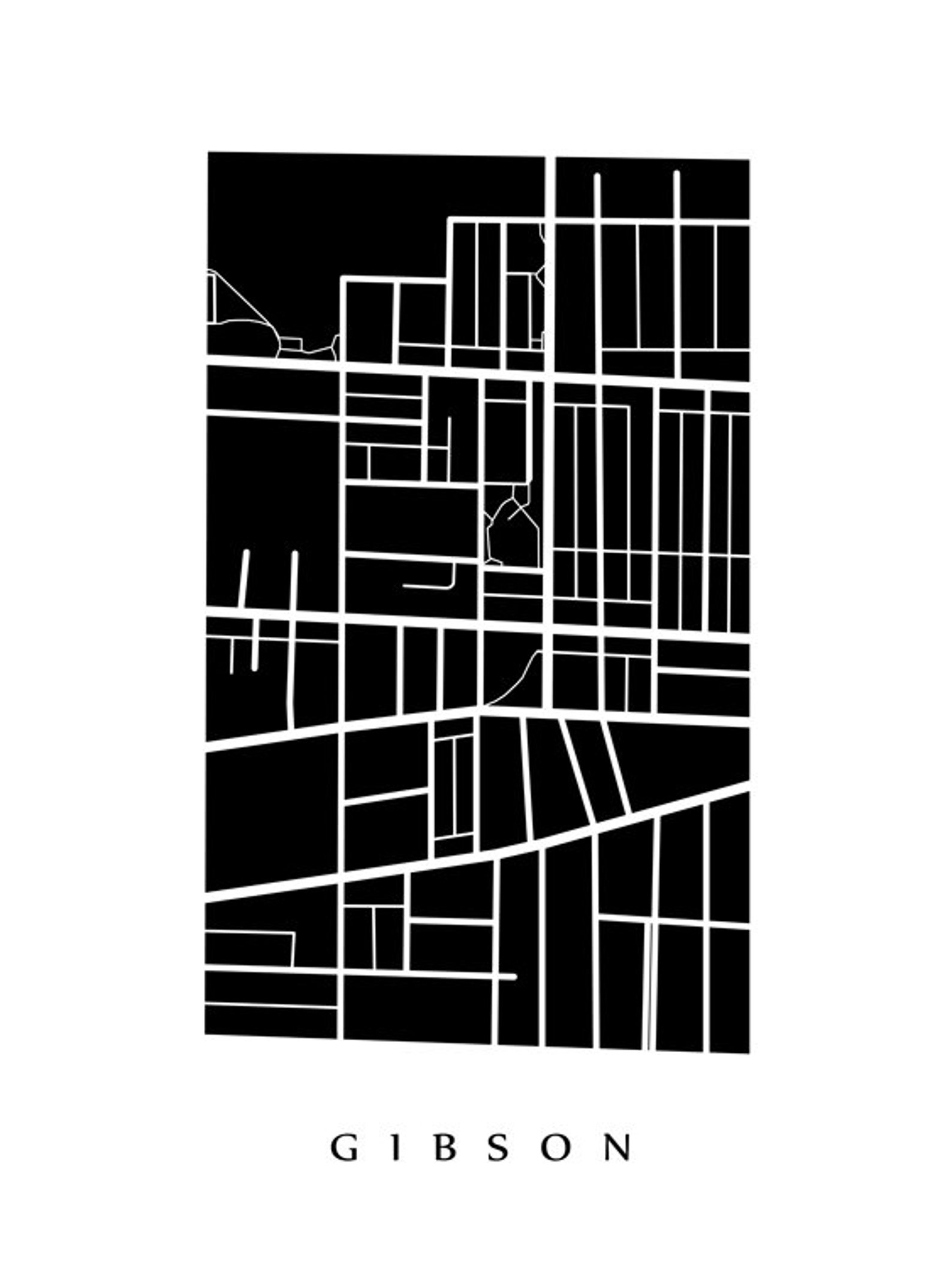 Gibson Map Hamilton Neighbourhood Art Print - Etsy