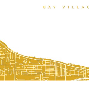 Bay Village Map - Ohio Poster Print - Etsy